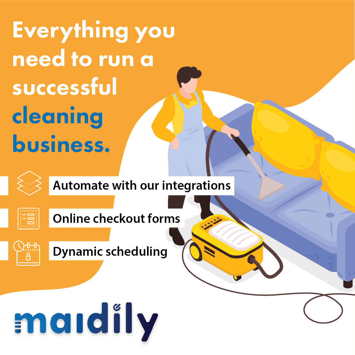 Maidily | Log In | Scheduling Software for Cleaning Businesses